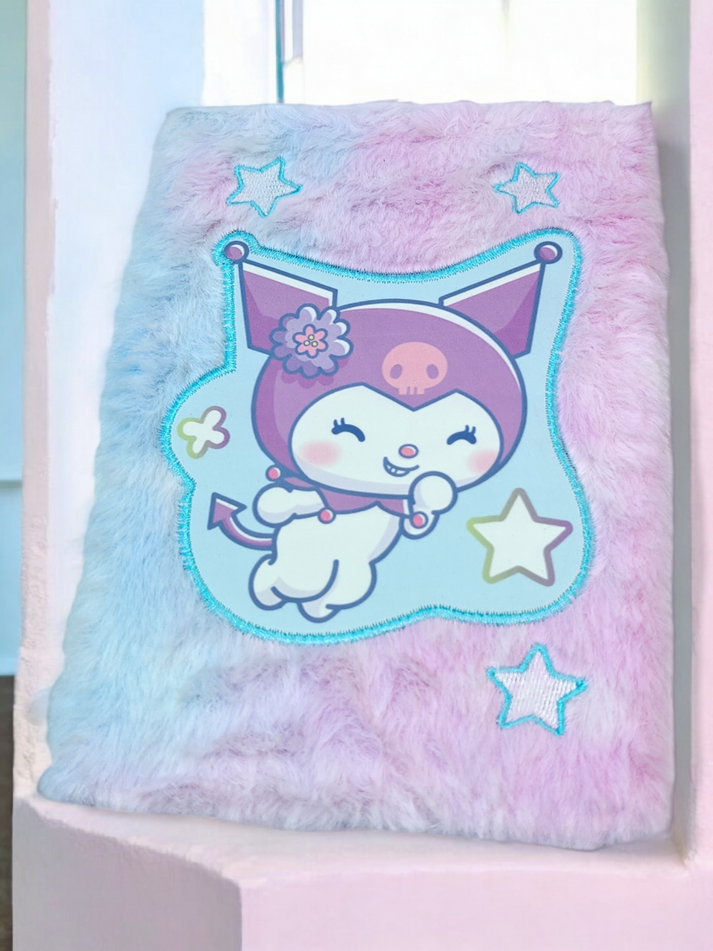Kuromi fluffy diary notebookA5 #1313 – Shoukat Sons