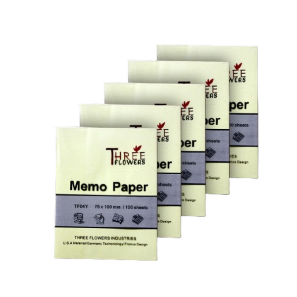 Three Flower Memo Paper 3 X 4 Yellow – Shoukat Sons
